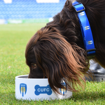 Colchester United Football Club's Online Shop - Crest and Bones Dog Bowl